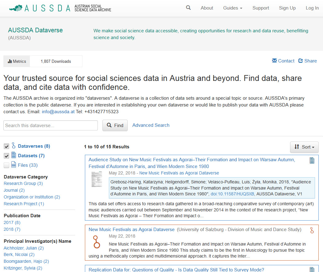 AUSSDA Dataverse User Guide